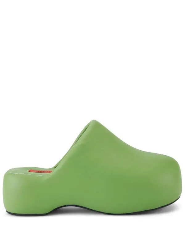SIMONMILLER Bubble 60mm Platform Mules - Green