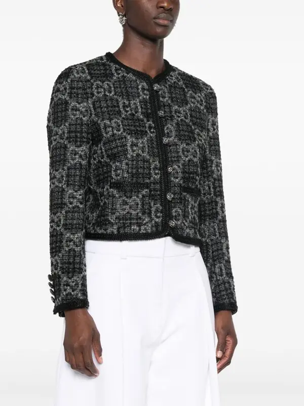 Gucci Gg-pattern Tweed Jacket