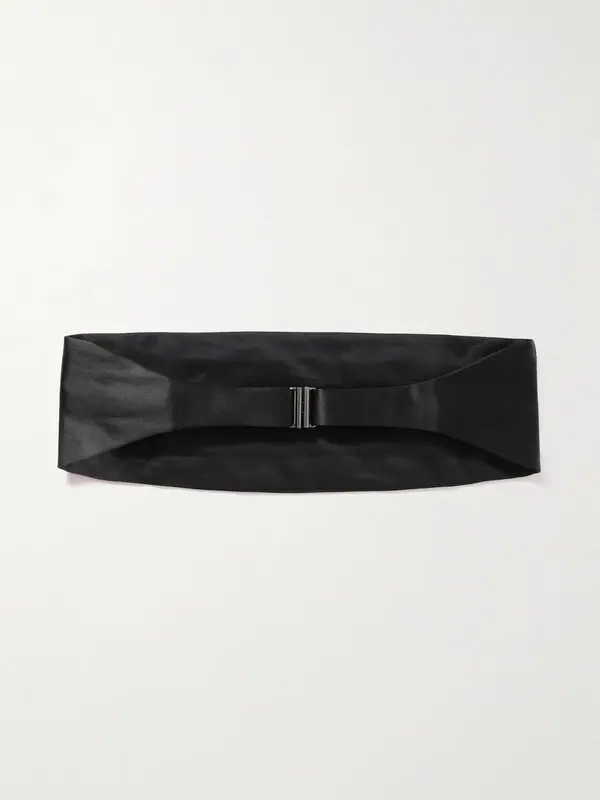 Brunello Cucinelli Cotton And Silk-blend Satin Cummerbund - Black
