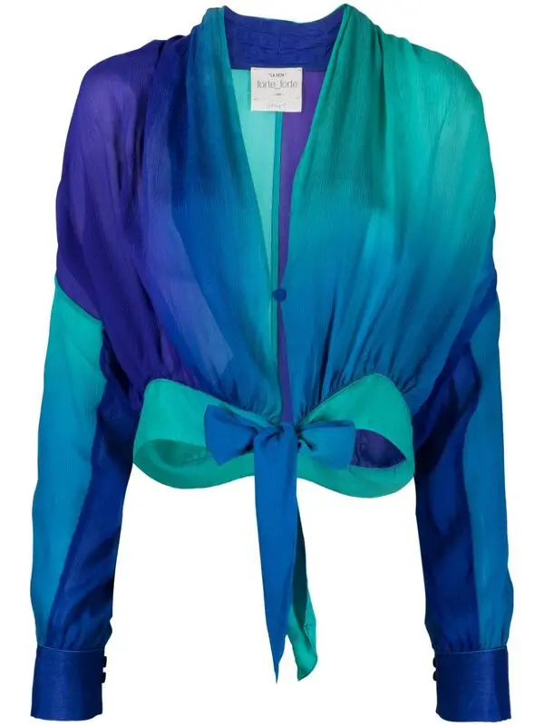 FORTE_FORTE Ombré Effect Silk Blouse