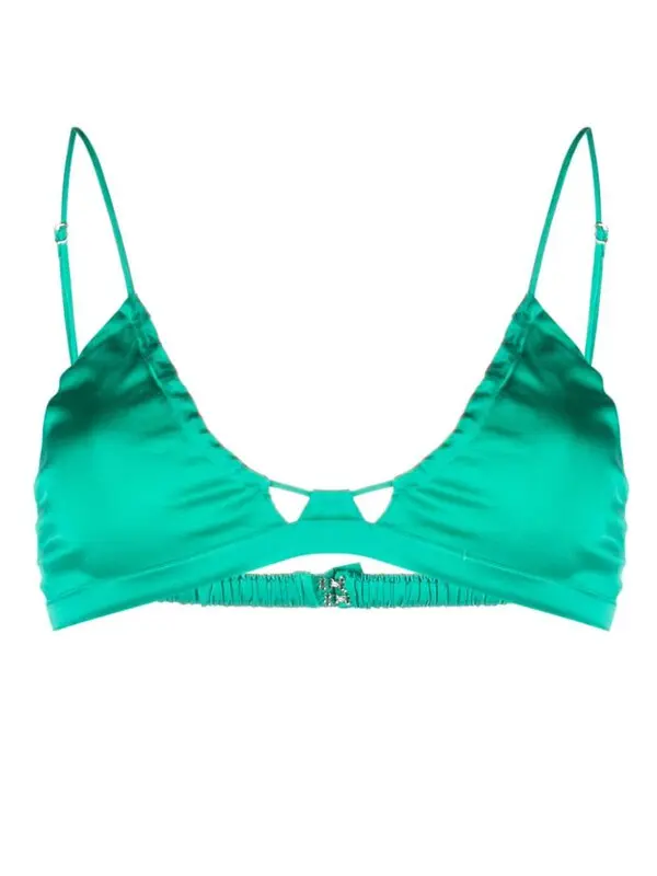 FORTE_FORTE Triangle-cup Satin Bra