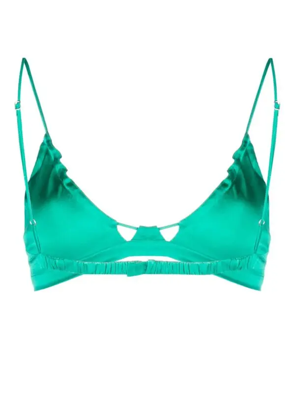 FORTE_FORTE Triangle-cup Satin Bra