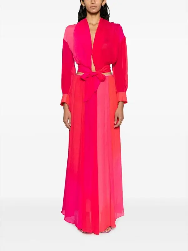 FORTE_FORTE Tie-fastening Silk Blouse