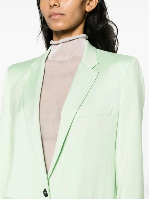 FORTE_FORTE Single-breasted Satin Blazer
