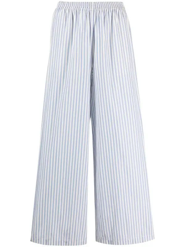 FORTE_FORTE Wide-leg Striped Trousers