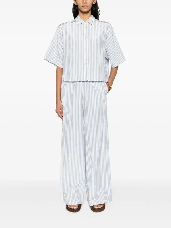 FORTE_FORTE Wide-leg Striped Trousers