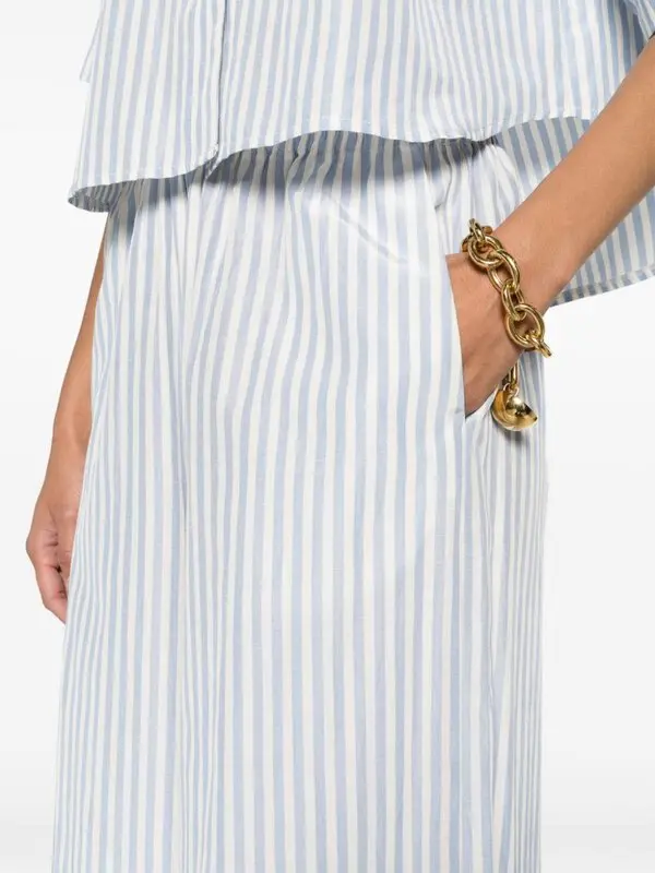 FORTE_FORTE Wide-leg Striped Trousers