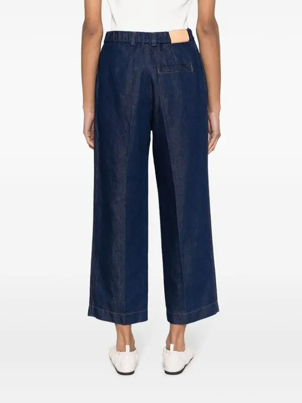 FORTE_FORTE Inverted-pleat Cropped Jeans