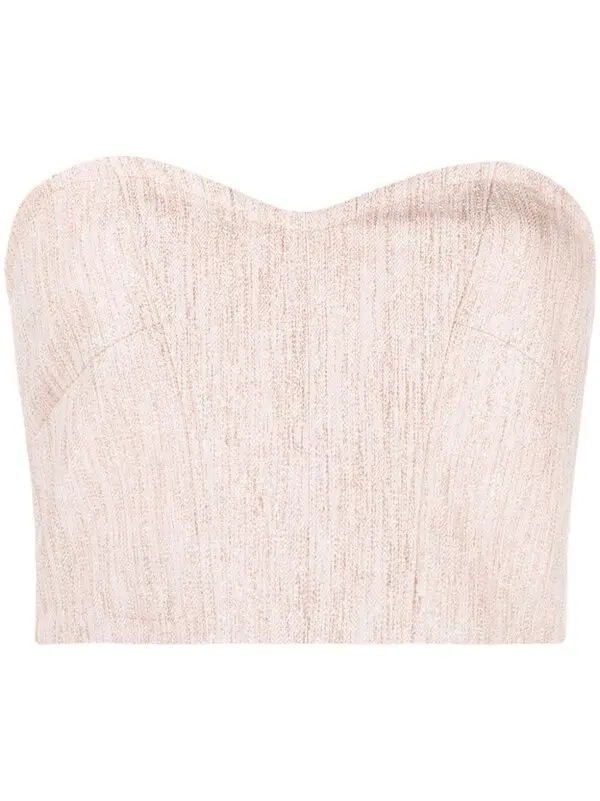 FORTE_FORTE Strapless Bustier Crop Top