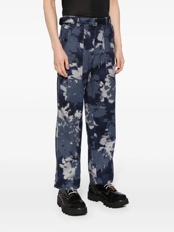 Maison Kitsuné Abstract-print Straight-leg Jeans