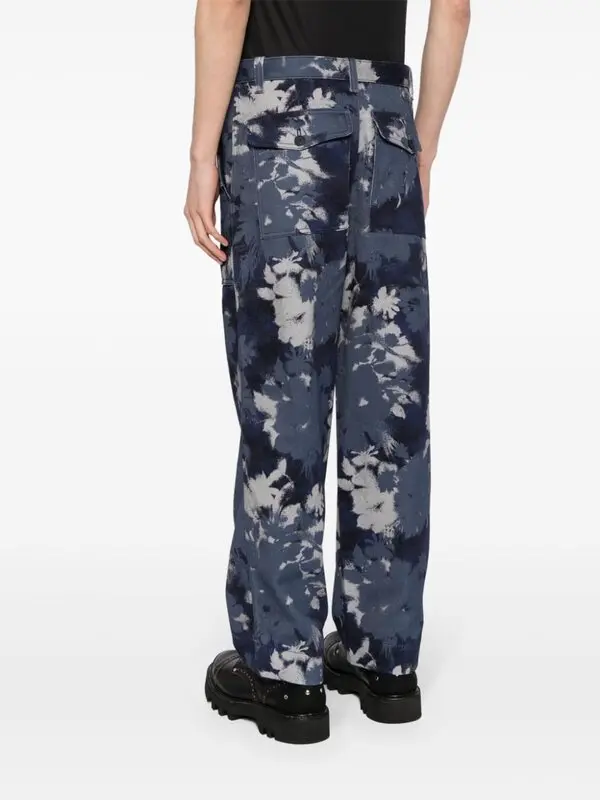 Maison Kitsuné Abstract-print Straight-leg Jeans