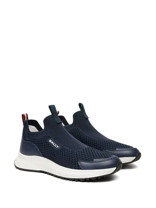 Bally Logo-appliqué Mesh-panelling Sneakers - Blue