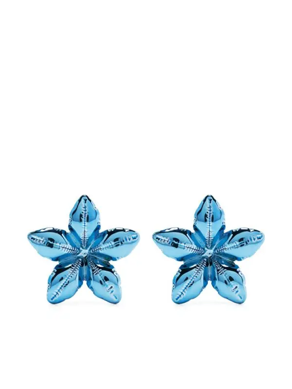 Marni Floral-motif Earrings - Blue