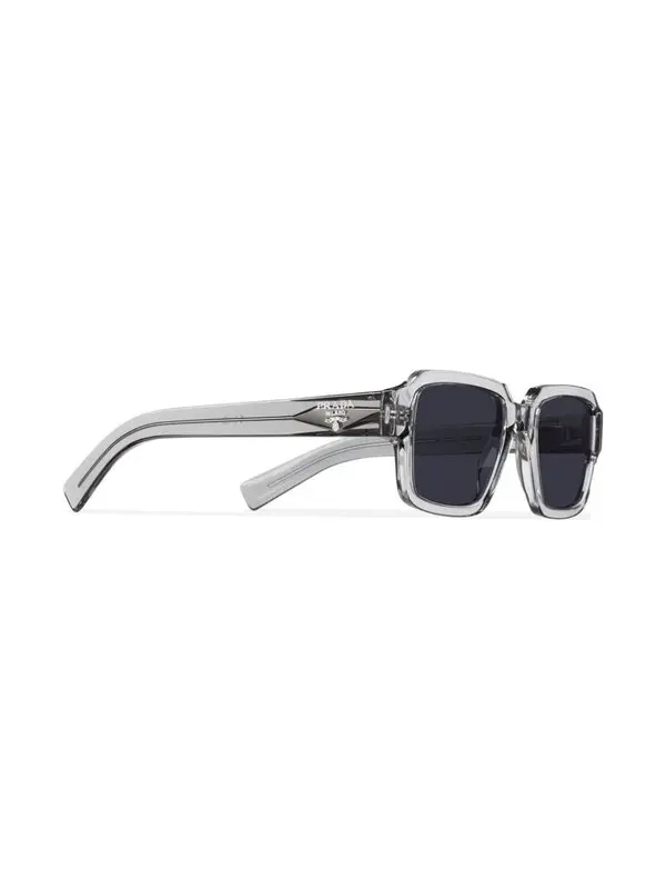 Prada Logo-detail Square-frame Sunglasses - Grey