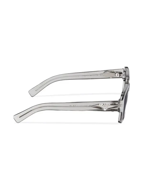 Prada Logo-detail Square-frame Sunglasses - Grey