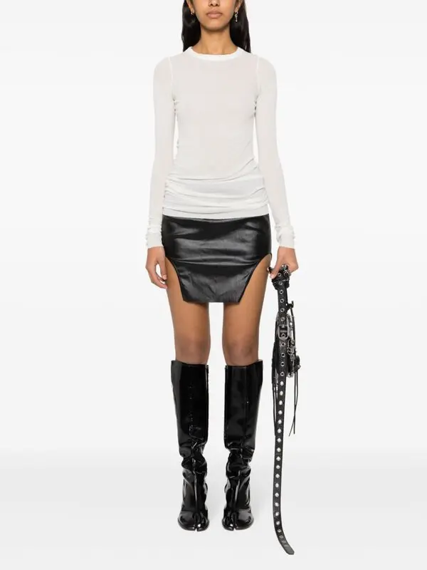 Rick Owens Coated Mini Skirt
