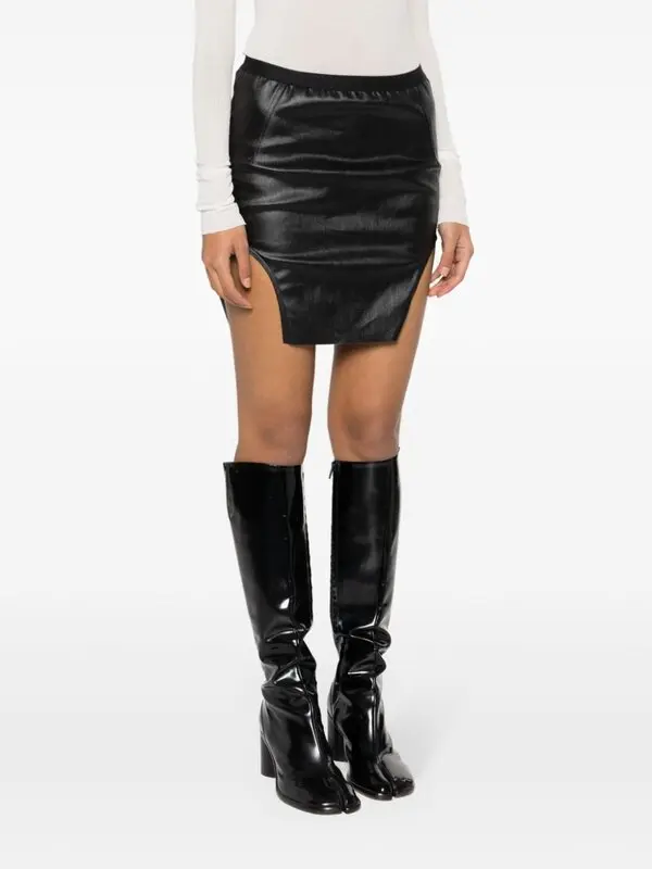 Rick Owens Coated Mini Skirt