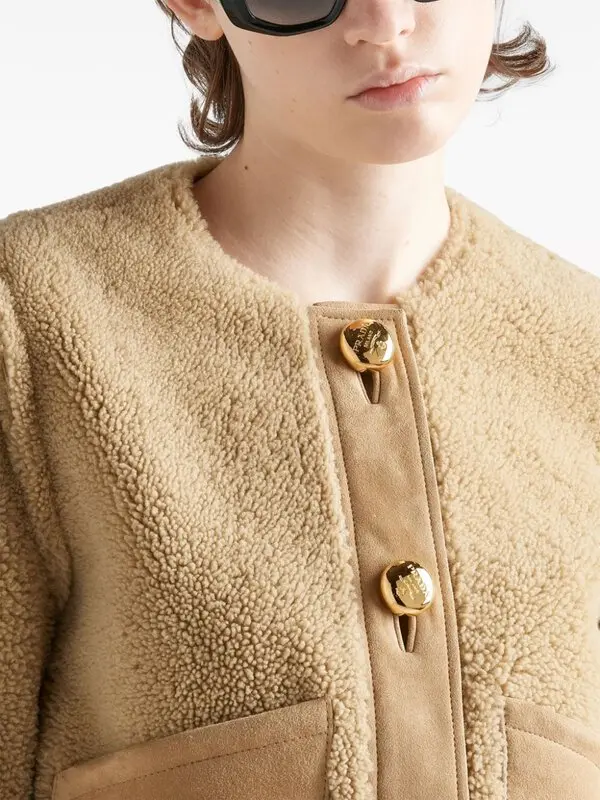 Prada Shearling Cropped Jacket
