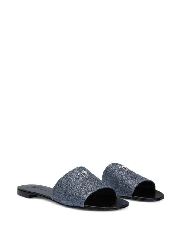 GIUSEPPE ZANOTTI Shirley Glitter Sandals - Grey