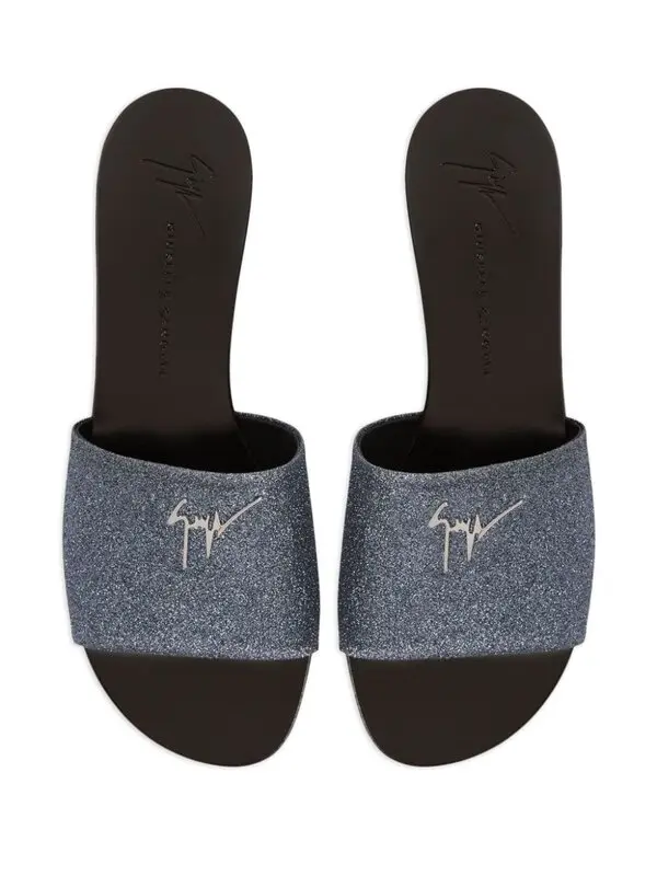 GIUSEPPE ZANOTTI Shirley Glitter Sandals - Grey