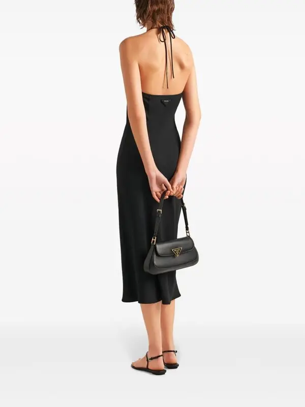 Prada Halterneck Sablé Midi Dress