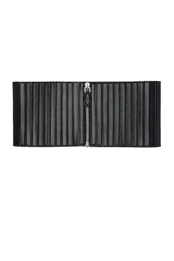 Alaïa Striped Corset Belt - Noir