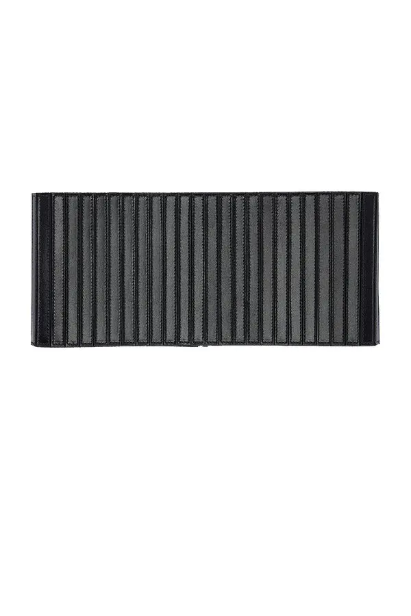 Alaïa Striped Corset Belt - Noir