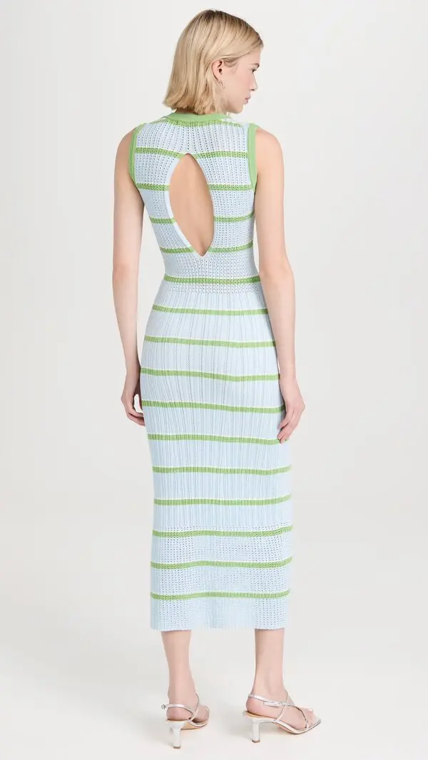 Ramy Brook Ryan Striped Sweater Dress In Green Blue Quarts Combo Stripe -  80% Off | Editorialist