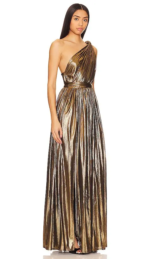 BRONX BANCO Goddess One Shoulder Gown