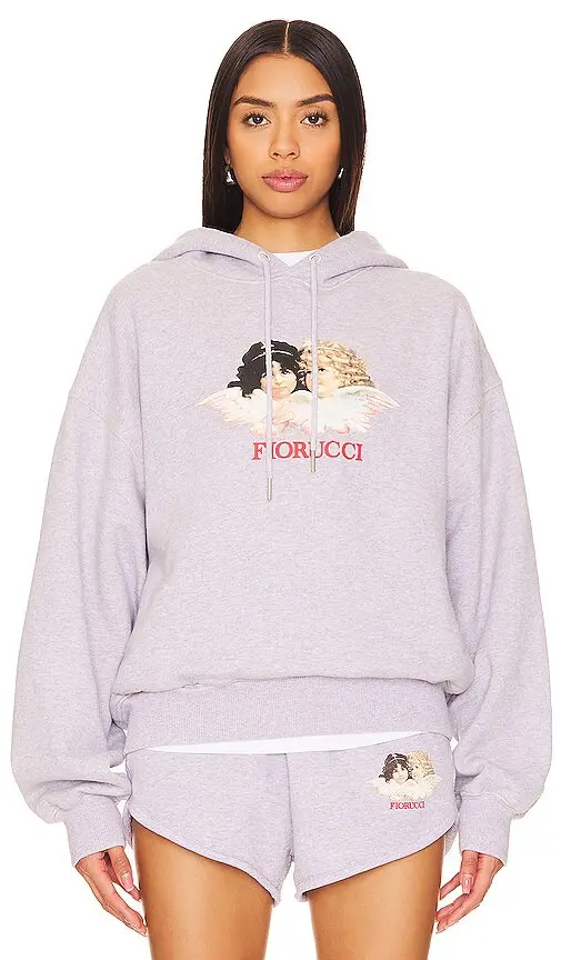 Fiorucci Oversized Angel Hoodie In Light