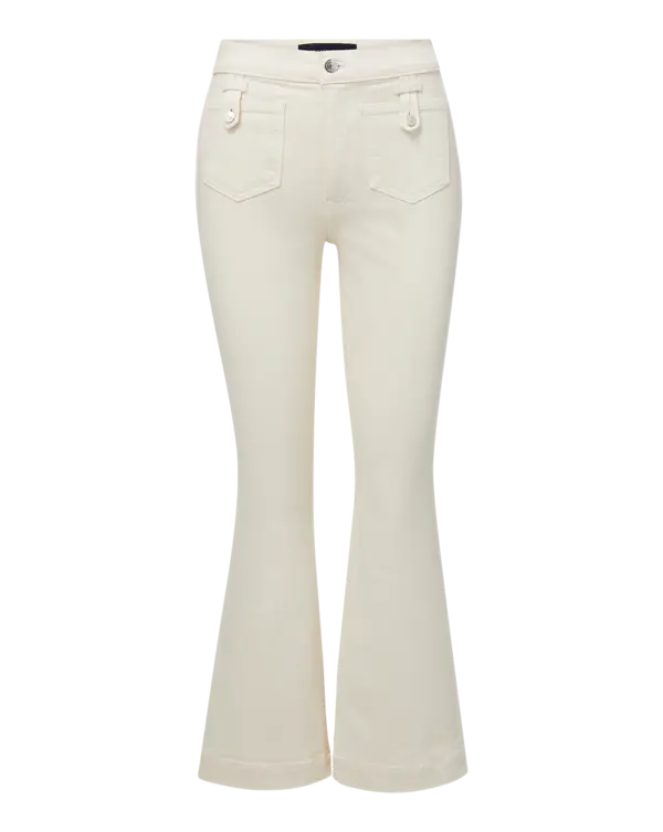 Veronica Beard Carson Patch-pocket Kick-flare Jean