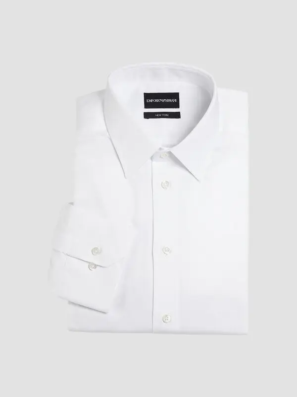 Emporio Armani Cotton Button-front Shirt - White