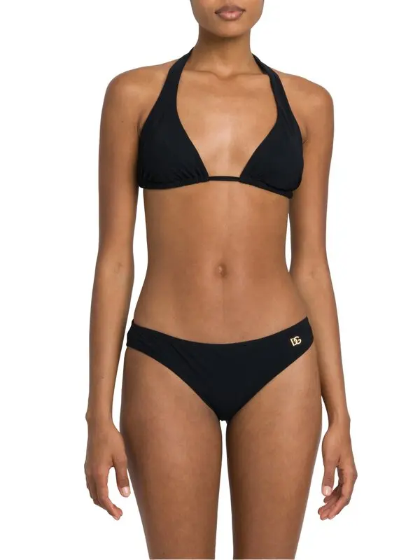 Dolce & Gabbana Halter Bikini Top - Nero