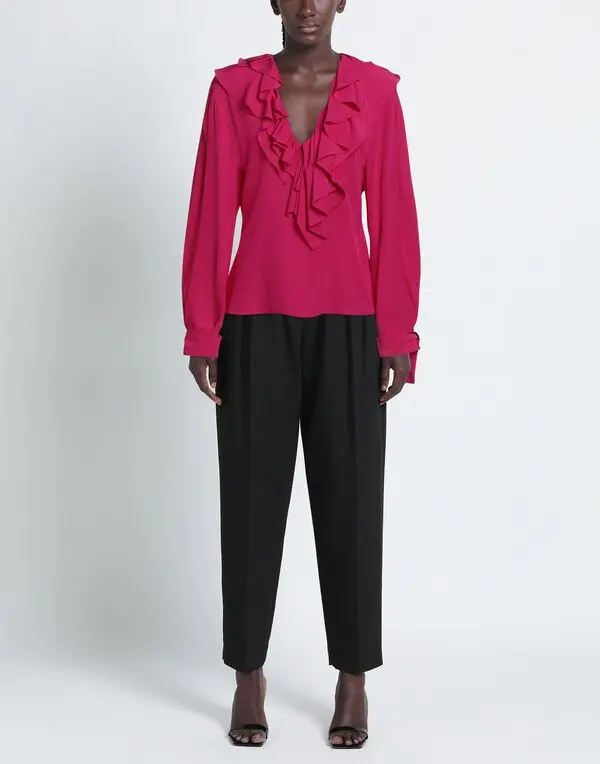 Victoria Beckham Ruched Long Sleeve Top - Pink