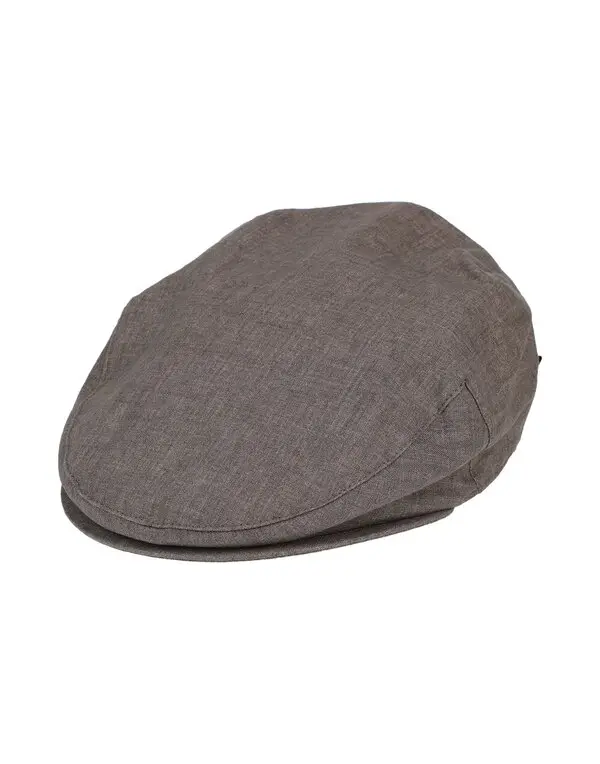 Borsalino Linen Flat Cap - Brown