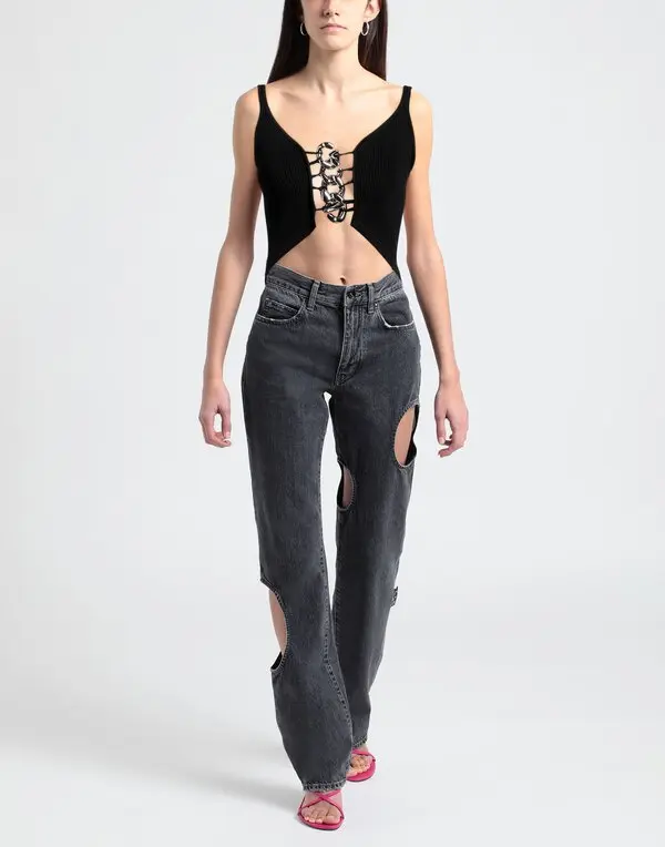 Gcds Viscose Blend Crop Top