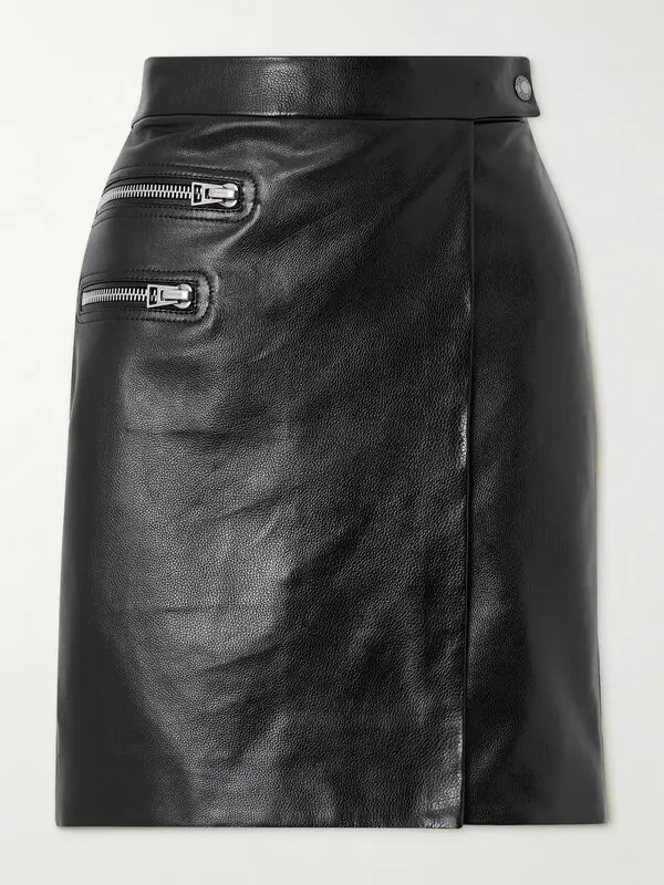 TOM FORD Zip-detailed Leather Skirt