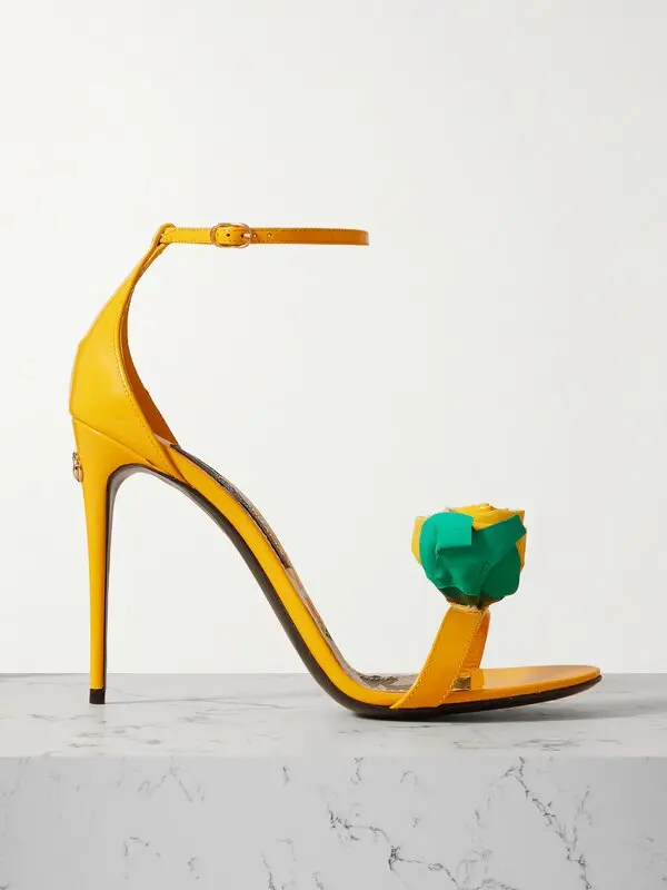Dolce & Gabbana Embellished Patent-leather Sandals