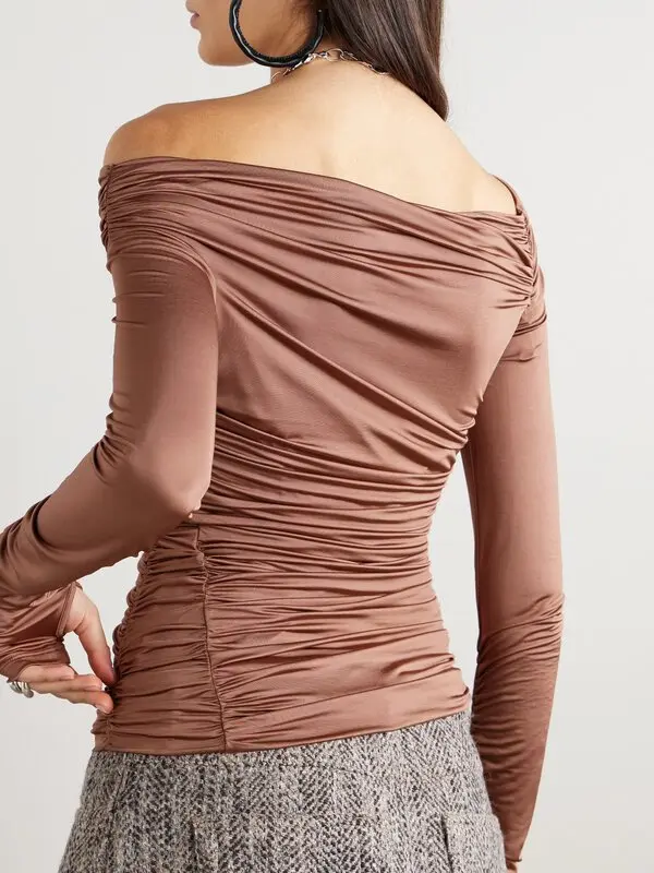 Helmut Lang One-shoulder Ruched Top