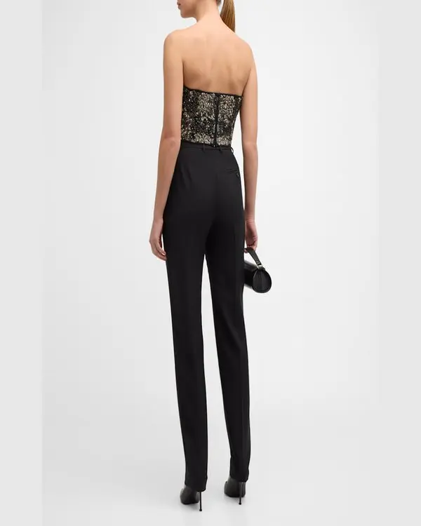 Alexander McQueen Beaded Corset Top