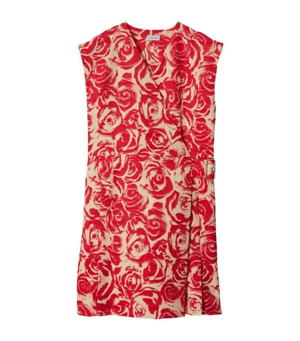 Burberry Rose Print Mini Dress - Multi | Editorialist