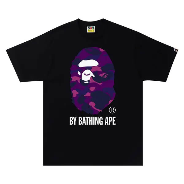 A BATHING APE Color Camo Bathing Ape Tee /purple - Black