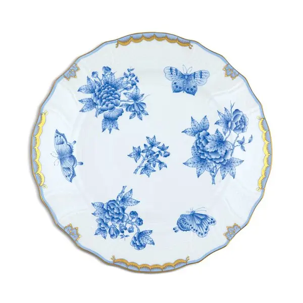 HEREND Queen Victoria Dinner Plate - Blue