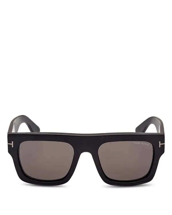 TOM FORD Fausto Square Sunglasses - Black/gray