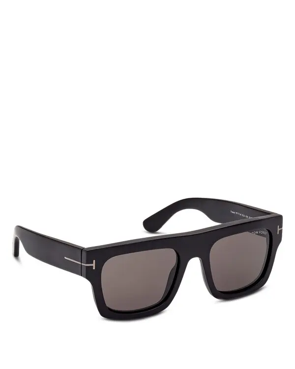 TOM FORD Fausto Square Sunglasses - Black/gray