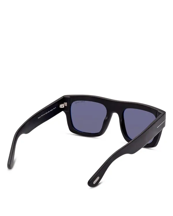 TOM FORD Fausto Square Sunglasses - Black/gray