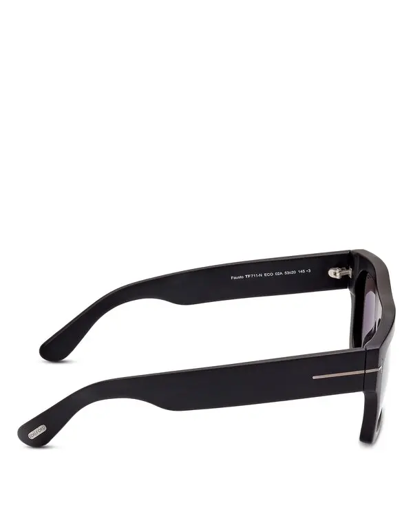 TOM FORD Fausto Square Sunglasses - Black/gray