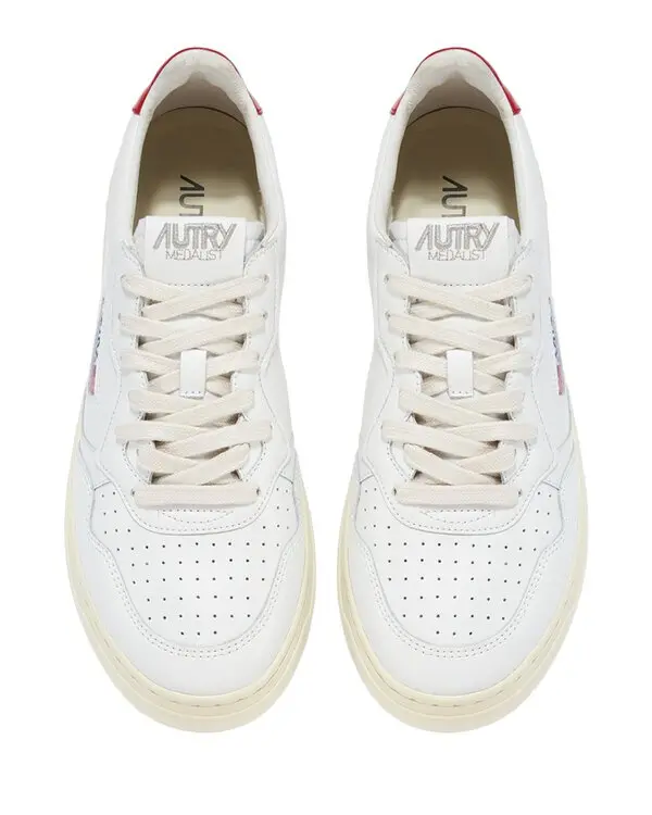 AUTRY Medalist Low Top Sneakers - White/red