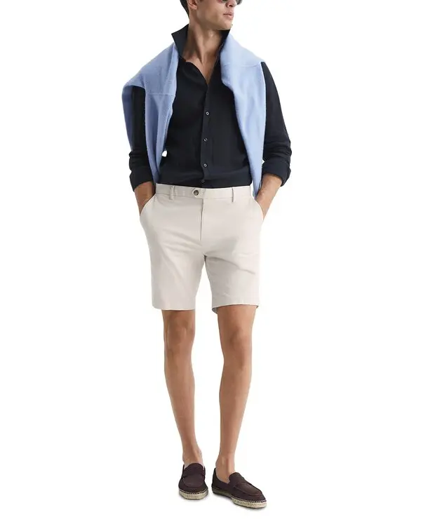 REISS Wicket Modern Fit Chino Shorts - Chalk