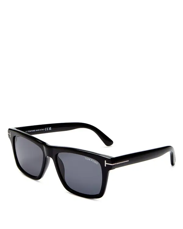 TOM FORD Square Frame Sunglasses - Black/gray Solid